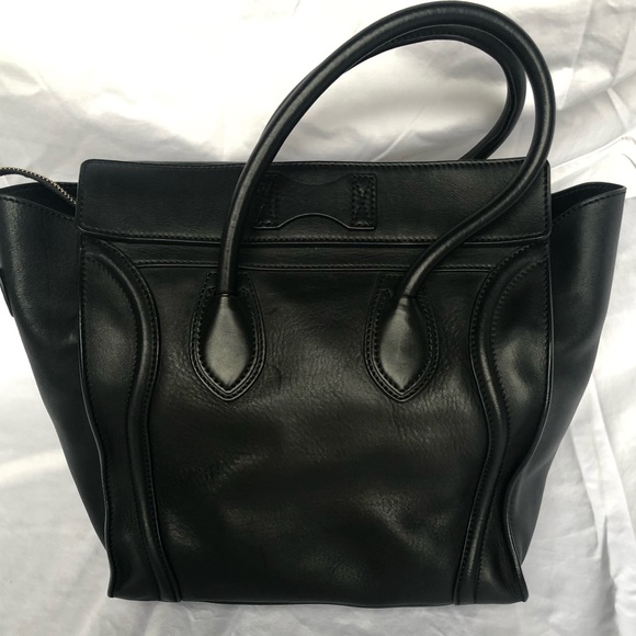 Celine | Bags | Celine Mini Black Luggage Tote | Poshmark